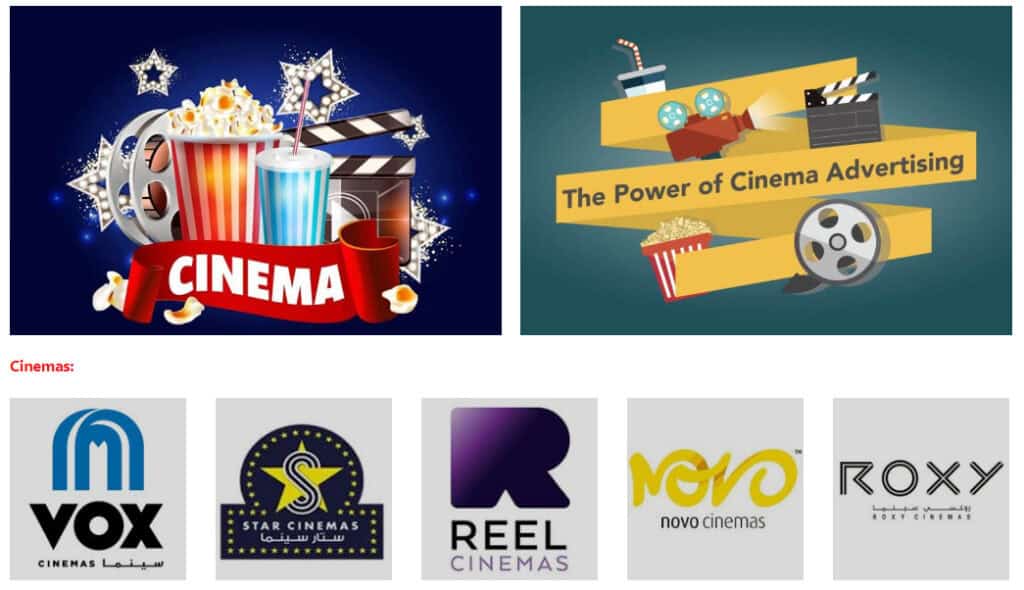 Cinema Advertising Agency in Dubai, UAE, Movie Advertising Dubai